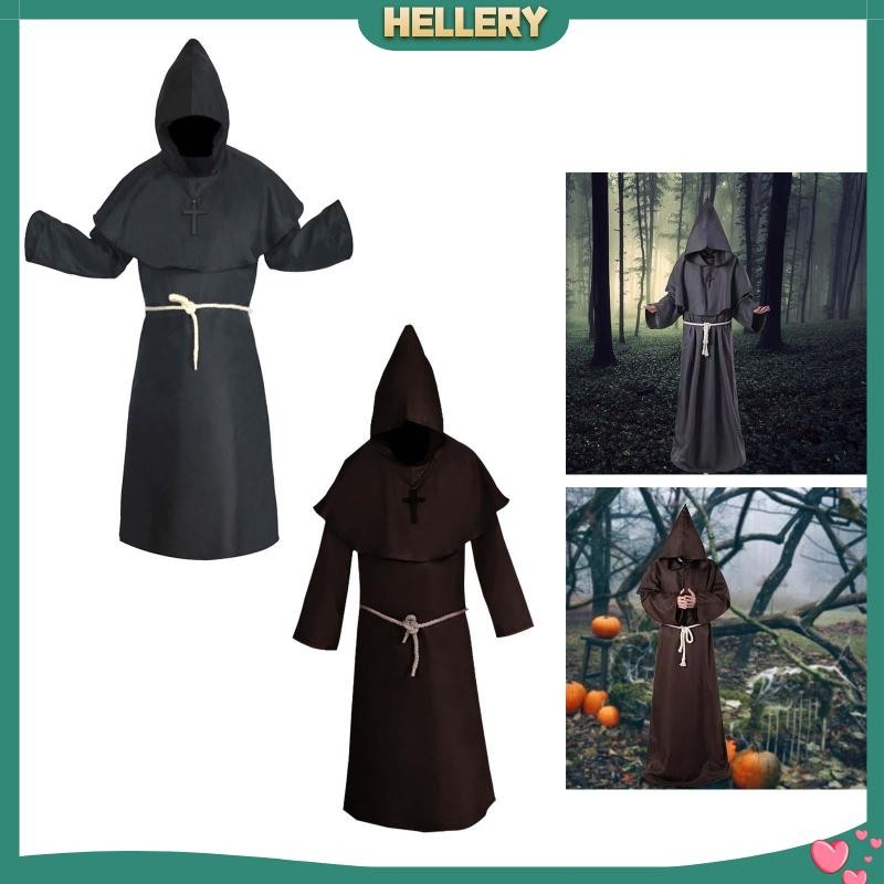 [HelleryTH] Friar Medieval Friar Robe เสื้อผ้า Wizard Robe Gothic ...