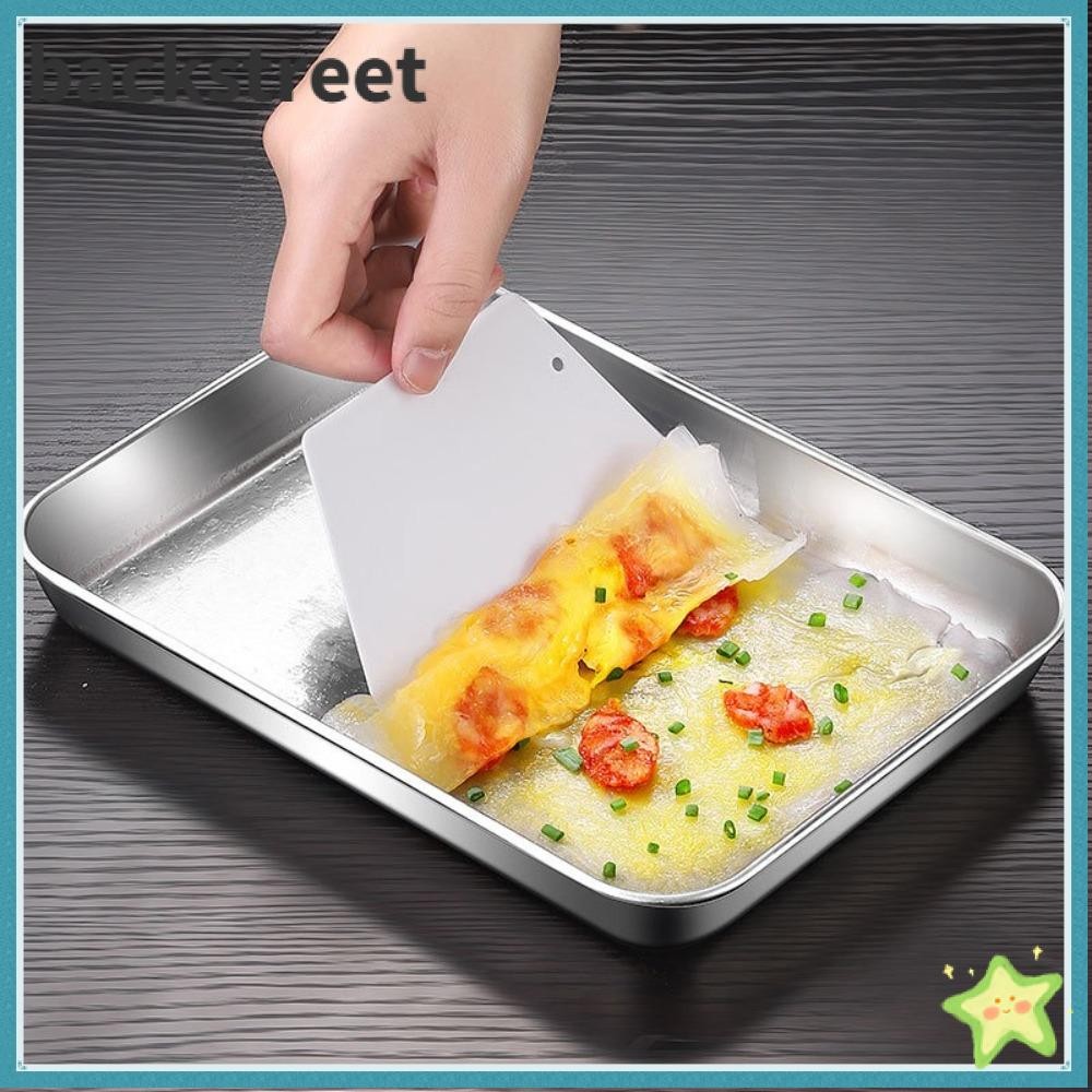 Backstage Storage ถาดตื้น, โลหะเงินเค้กจานขนม,คุณภาพสูง 304 สแตนเลส ...