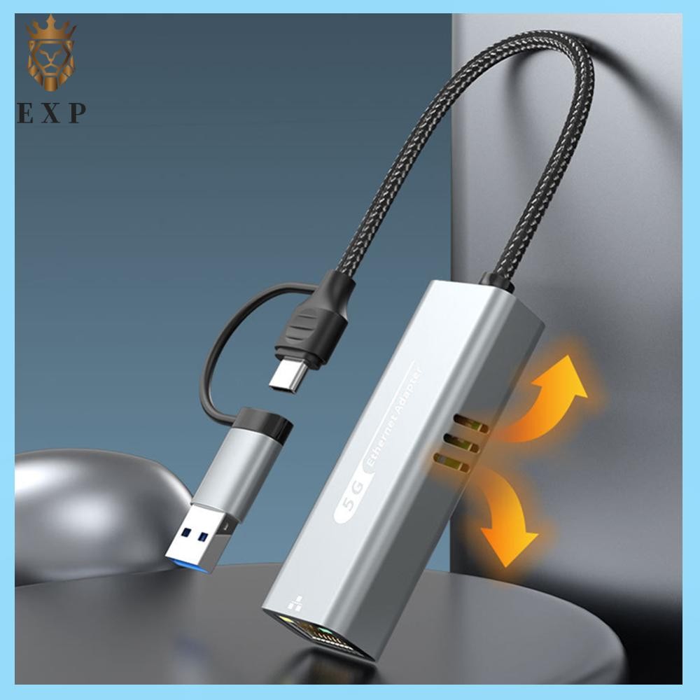 [explosion1.th] 2in1 USB-C/USB 3.1 เป็นอะแดปเตอร์อีเธอร์เน็ต 5000Mbps ...