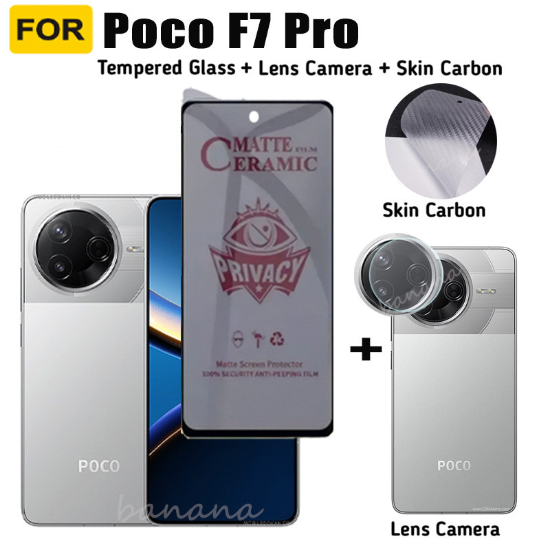 สําหรับ Poco F7 Pro ความเป็นส่วนตัวกระจกนิรภัย Poco F7 Ultra X7 Pro M7 Pro M7 5Gป้องกันหน้าจอ ...