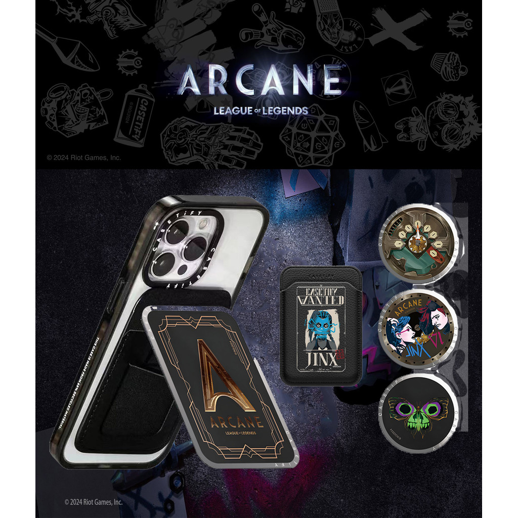 Arcane LEAGUE OF LEGENDS Snappy Cardholder Grip Stand กระเป๋าสตางค์หนัง ...