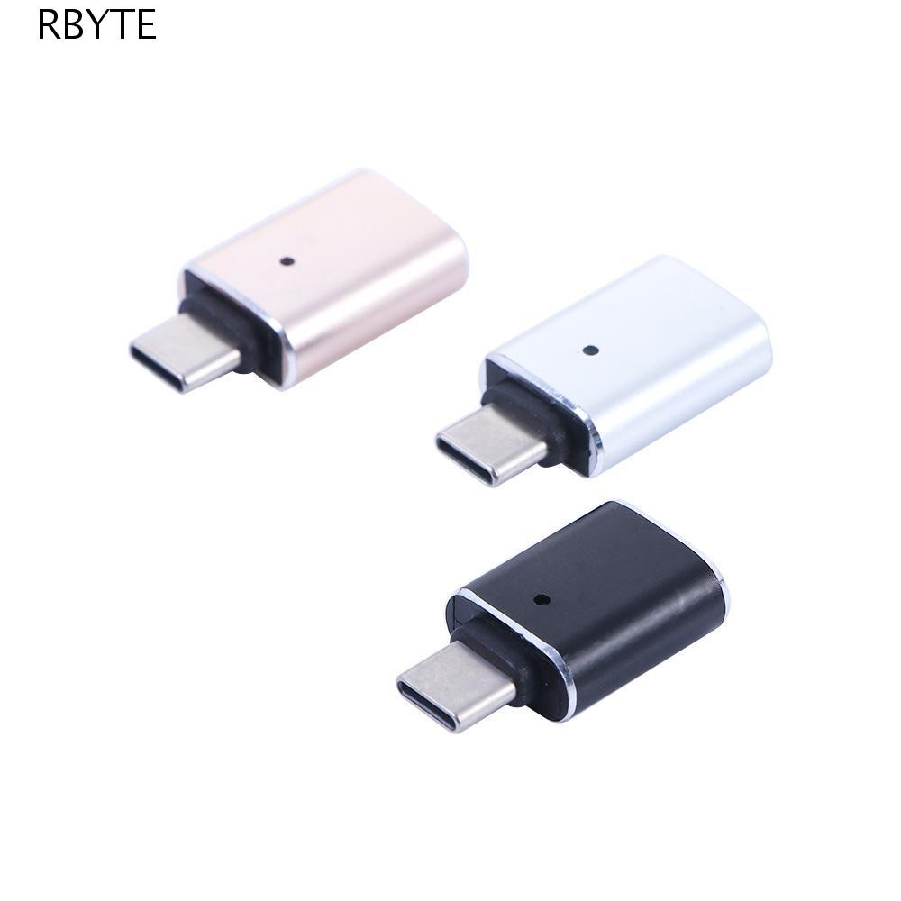 RBYTE อะแดปเตอร์ USB C ไฟ LED มัลติฟังก์ชั่น Universal OTG Connector ประเภท C ถึง USB3.0 ประเภท ...