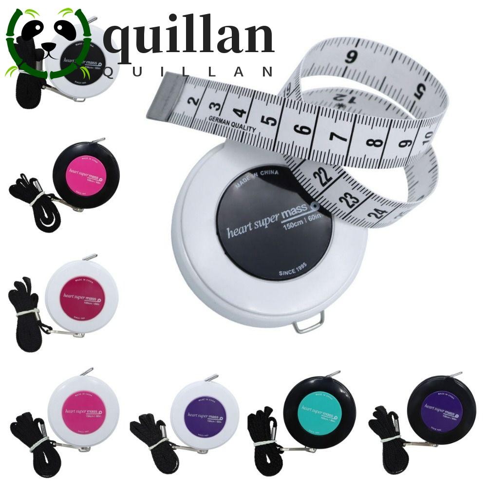 QUILLAN พวงกุญแจเทป Measur, Centimeter นิ้ว Retractable Soft Cloth ...