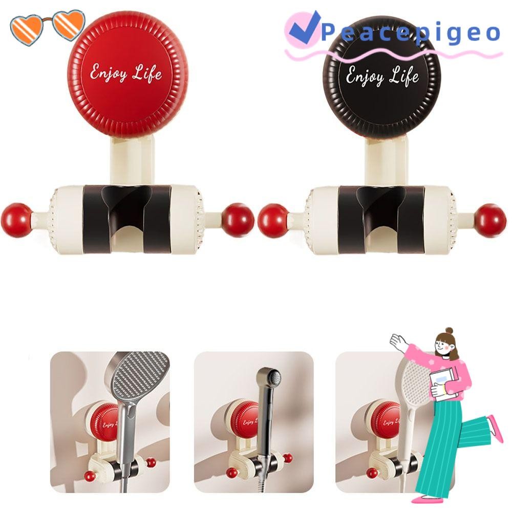 ขายึดหัวฝักบัว PEACEPIGEO ถ้วยดูด 360° ขาตั้งรองรับฝักบัว, ตะขอแบริ่งที่แข็งแรงแบบปรับได้ติดผนัง ...