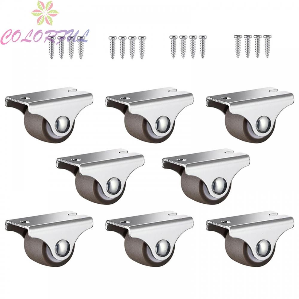 Smooth Rolling Low Profile Caster Wheel Set 8 ชิ้นพร้อมชุดติดตั้ง ...