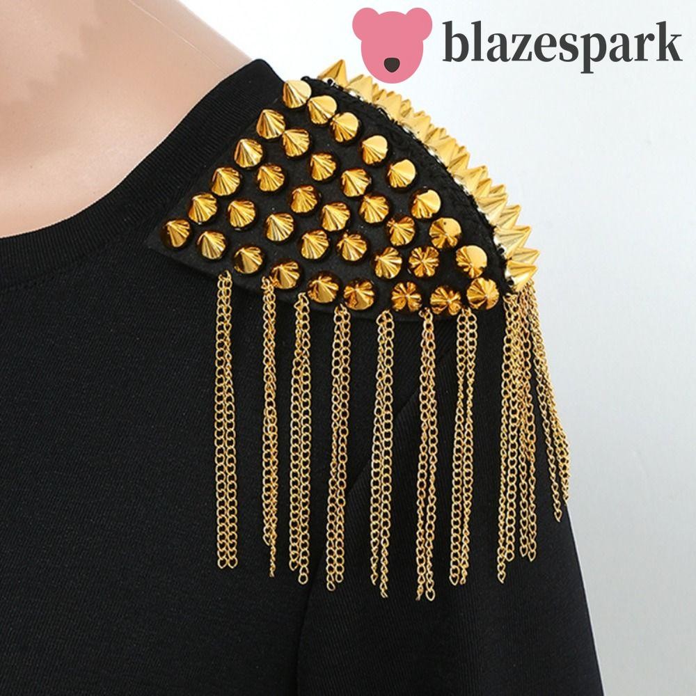 Blazespark Rivet ไหล่ป้าย, Breastpin Cool Club พู่โซ่ Epaulette, เสื้อผ้าอุปกรณ์เสริม Shiny Pin ...