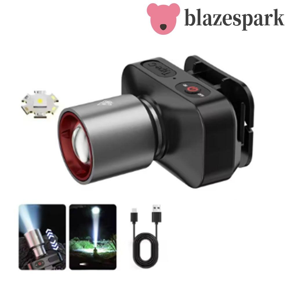 Blazespark ไฟหน้า LED, Zoomable Super Bright Head Light, มัลติฟังก์ชั่น Dimming 3 โหมดแสง USB ...