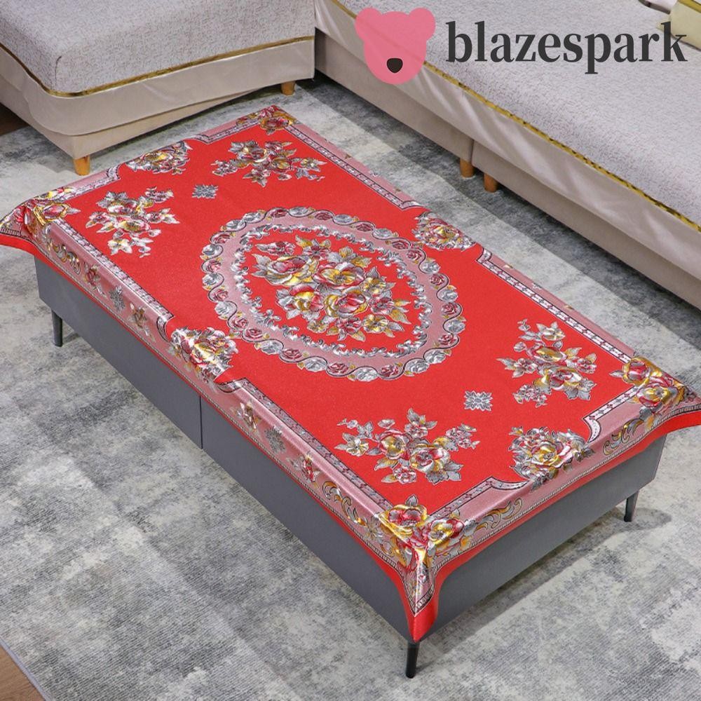 Blazespark ผ้าปูโต๊ะสไตล์จีน, ผ้าปูโต๊ะลายดอกไม้ PVC 90x150 ซม., ผ้าปูโต๊ะปิคนิคหนาวินเทจน้ํามัน ...