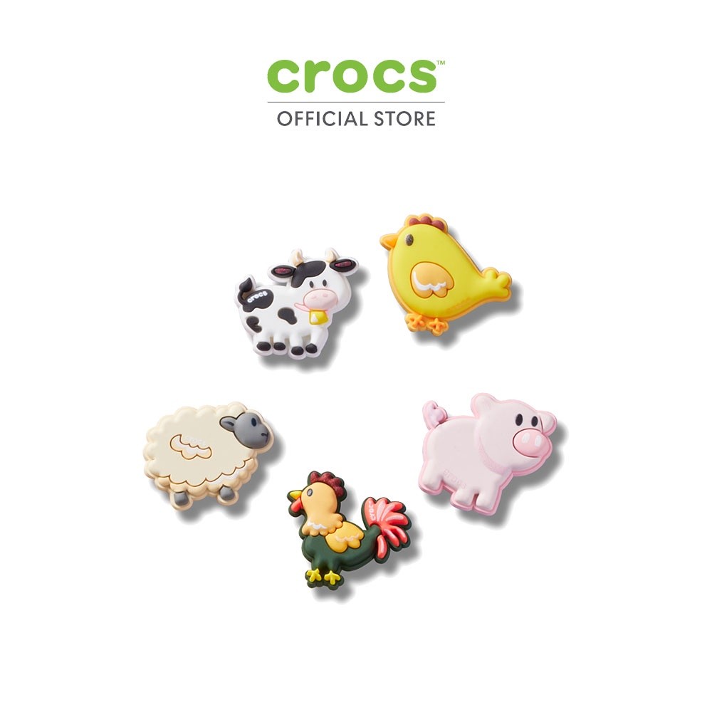 CROCS ตัวติดรองเท้า JIBBITZ™ FARM FRIEND ANIMALS 5 PACK รุ่น 10015763 | Shopee Thailand