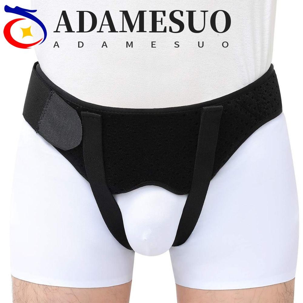 ADAMESUO เข็มขัดไส้เลื่อน, ระบายอากาศได้ 2 แผ่นบีบอัดแบบถอดได้ Inguinal Hernia Support, ทนทาน ...