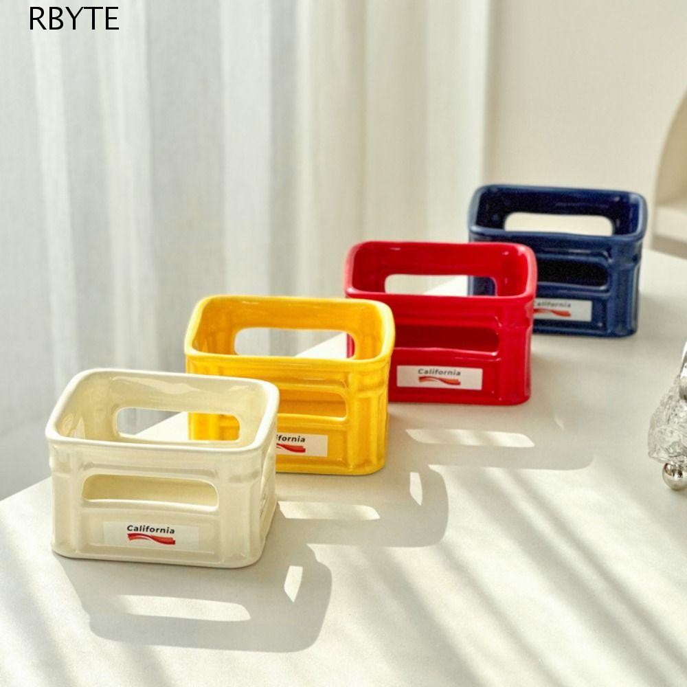 RBYTE ชามขนมเซรามิก, ชามผลไม้ INS สร้างสรรค์, ถาดเสิร์ฟพื้นผิวเรียบทนทานสะดวกตะกร้าเฟรนช์ฟราย ...