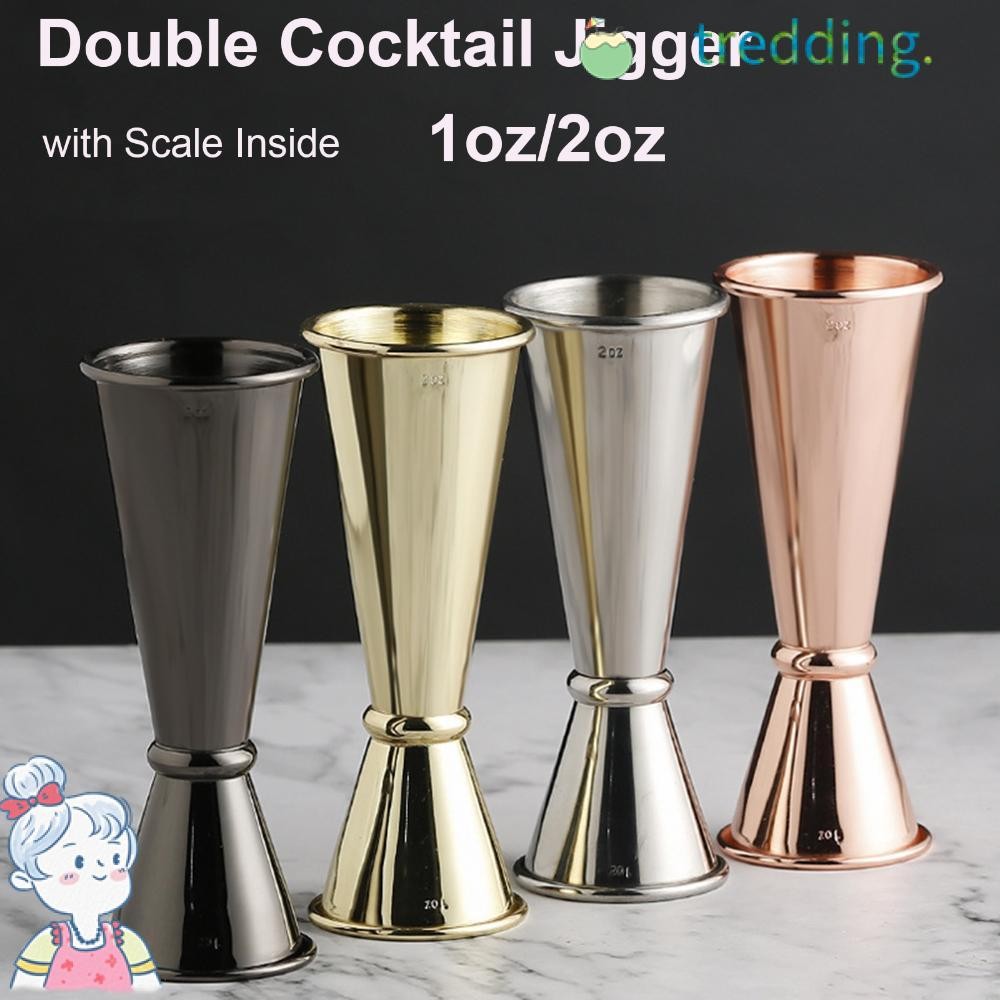 TREDDING491 1oz 2oz Double Cocktail Jigger เครื่องดื่มเทเครื่องดื่ม ...