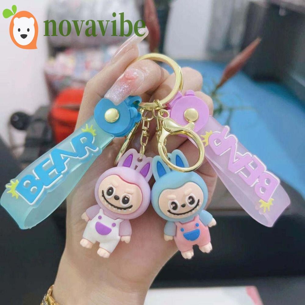 NOVAV LabuIBOU พวงกุญแจตุ๊กตา,กระเป๋าเป้สะพายหลัง Charms Anti-lost ...