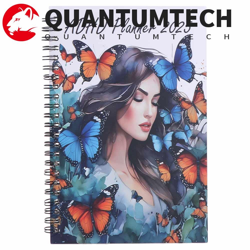 QUANTUMTECH 2025 หนังสือวางแผนรายวัน ADHD, สมุดบันทึกวาระตารางแบบพกพา, To Do List รายสัปดาห์ราย ...