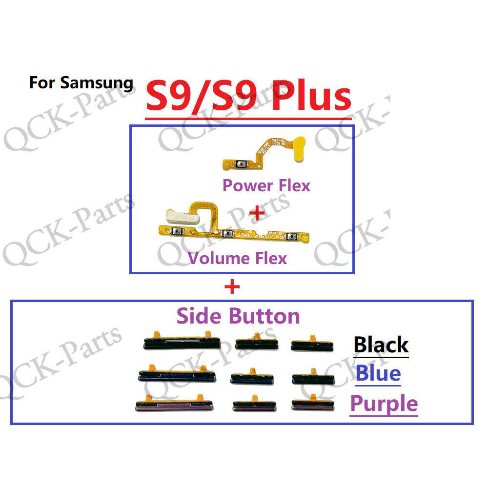สําหรับ Samsung Galaxy S9 Plus S9Plus สวิตช์ไฟเปิดปิดปุ่มปรับระดับเสียง ...