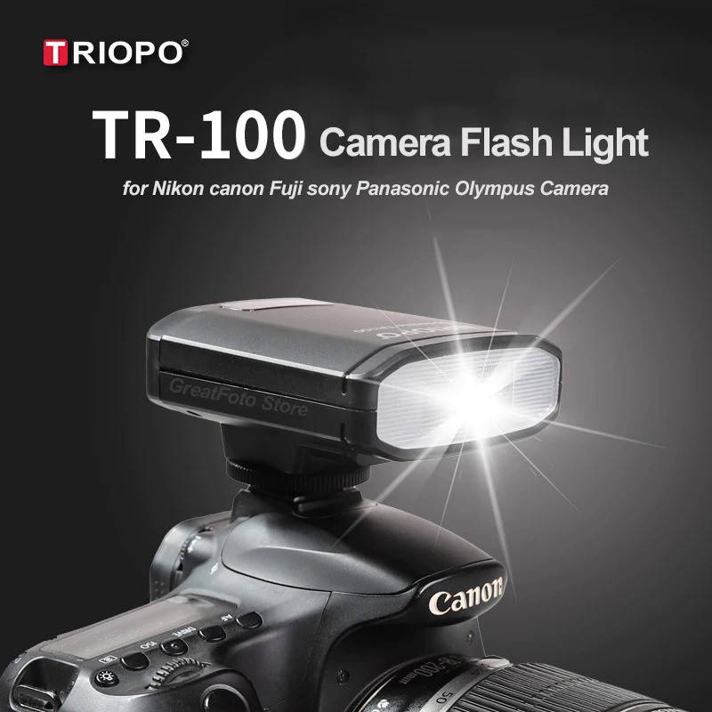 TRIOPO TR100 Mini Flash Speedlite Portable Camera Flash for Nikon canon ...