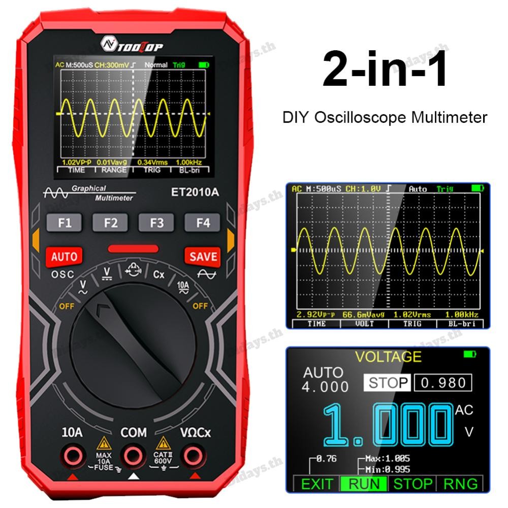 Handheld Digital Oscilloscope 1MHz 2.5Msps มัลติมิเตอร์แบบ RMS ...