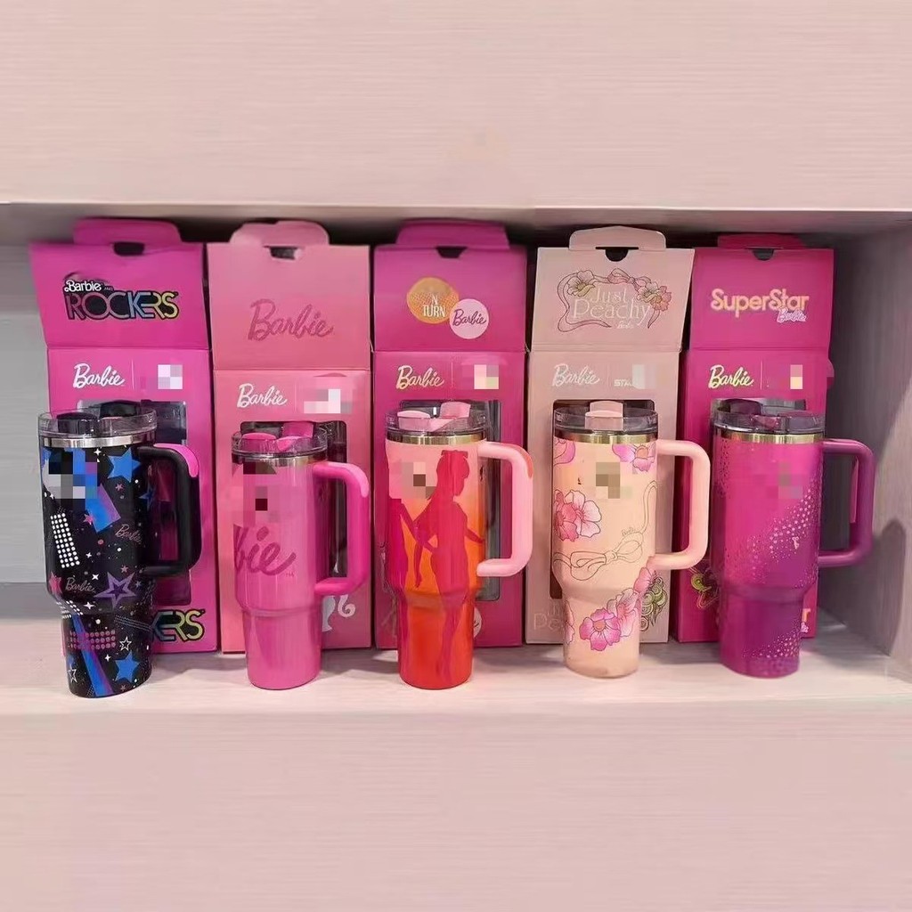 Barbie Series Stanley Thermos Cup 304 สแตนเลส 40oz ฉนวนกันความร้อนถ้วย ...
