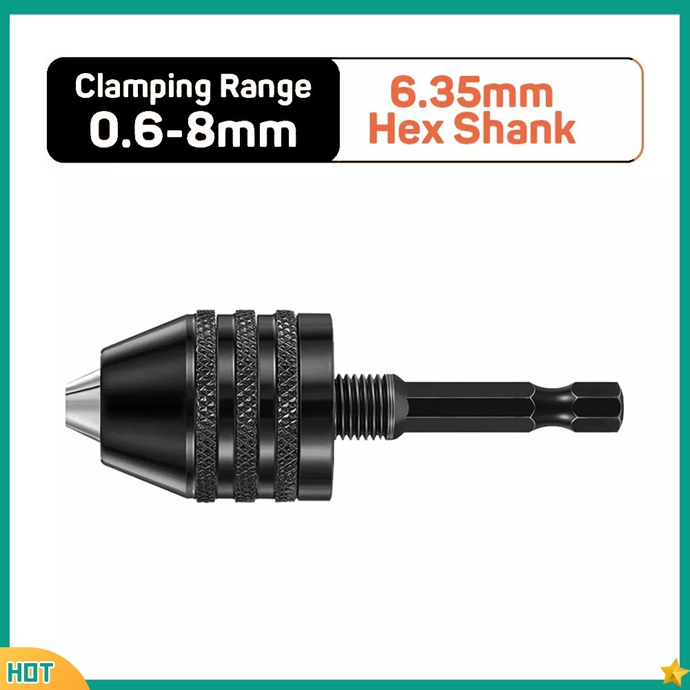 เจาะ Chuck Keyless Electric Mini Chuck Fixture Hex Shank เจาะ Bits ...