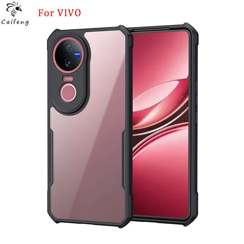 ใบมีดอะคริลิคใสกรณีโทรศัพท์สำหรับ VIVO V50 V40 Lite V30 V30E V29 V29E V27 V27E V25 V25E V23 V23E ...