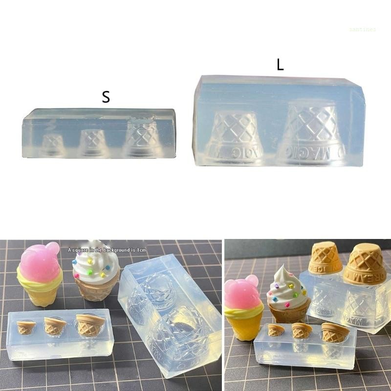 ซาน* เรซิ่น Moulds ไอศกรีมโคนรูปวัสดุซิลิโคน DIY อุปกรณ์จับมือ | Shopee Thailand