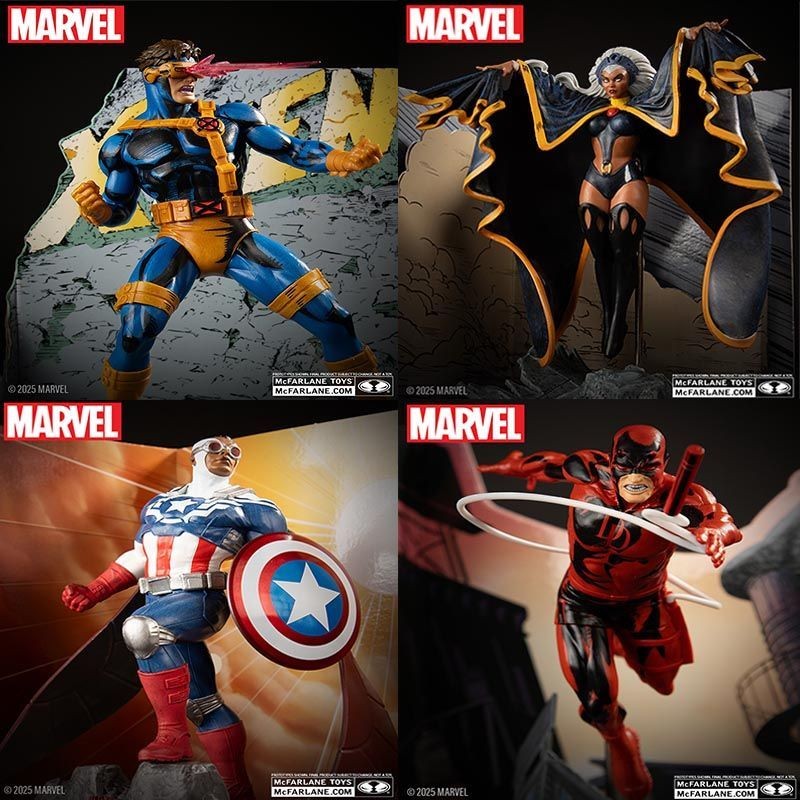 ของเล่นฟิกเกอร์ McFarlane Marvel Cyclops Night Demon Captain America ...