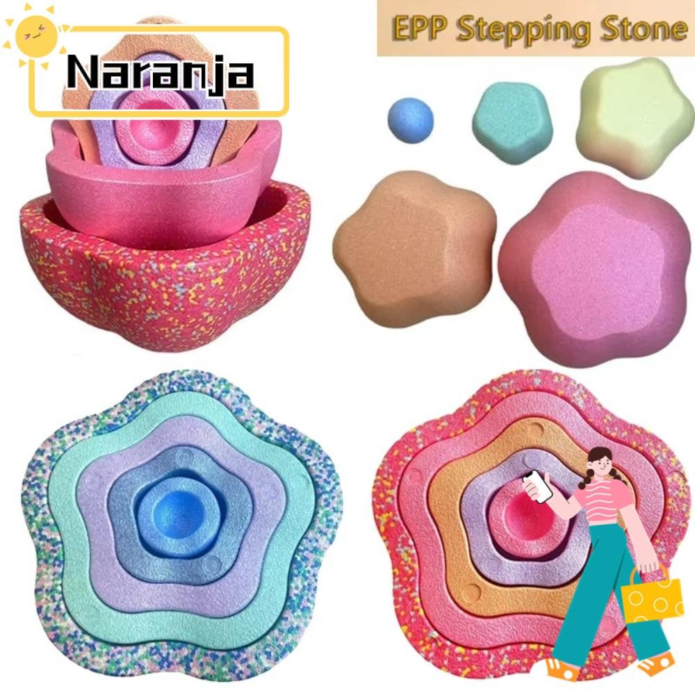 NARANJA Stepping Stones Foam, Sensory Game Epp Balance Blocks, อุปสรรค ...