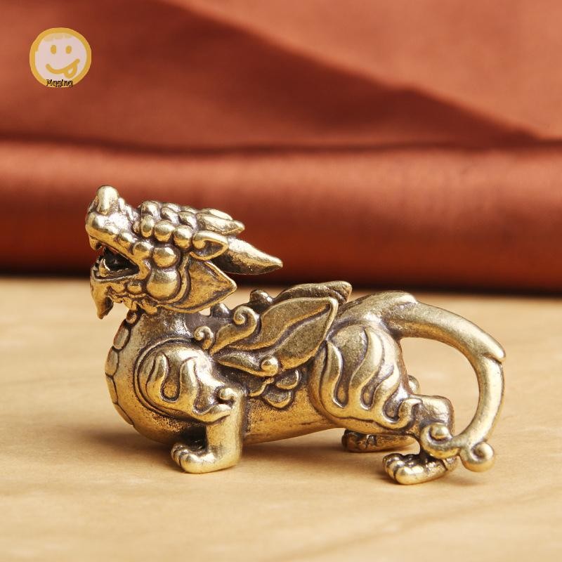 Piqging จีน Mythical Beast Pixiu Figurines Lucky สัตว์ Qi Lin เดสก์ท็อป ...