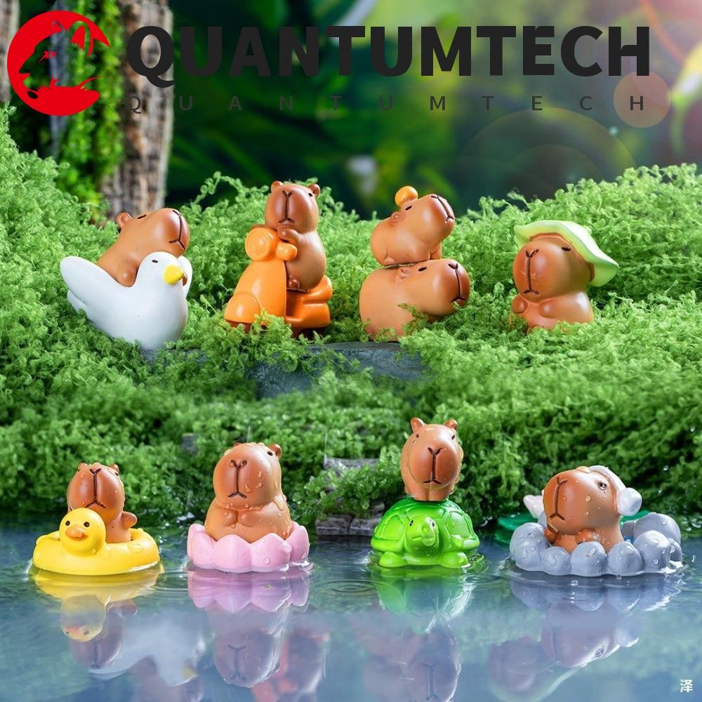 QUANTUMTECH จําลอง Capibara รุ่น, Take Bath ว่ายน้ํา Capybara รูปของเล่น, รูปของเล่นเต่าน่ารัก ...