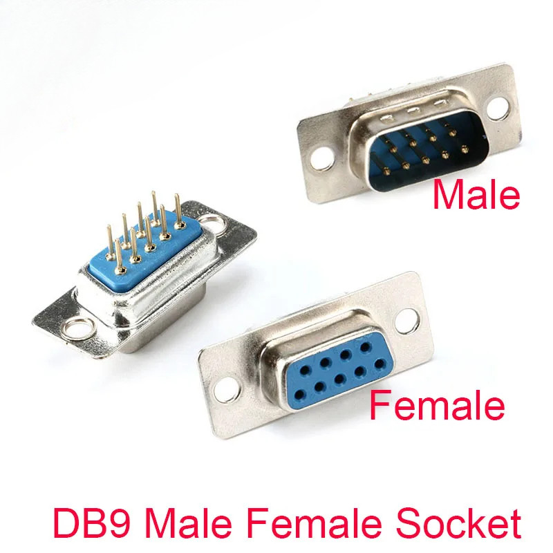 10 ชิ้น/2 ชิ้น DB-9 Connector Pin Plug-in บอร์ดซ็อกเก็ต DP9 D-SUB ชาย ...