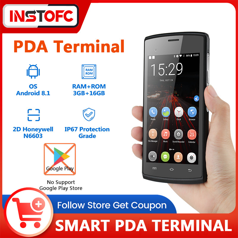Smart PDA Terminal Scanner Android 8.1 Honeywell 6603 2D Scanner รองรับ ...