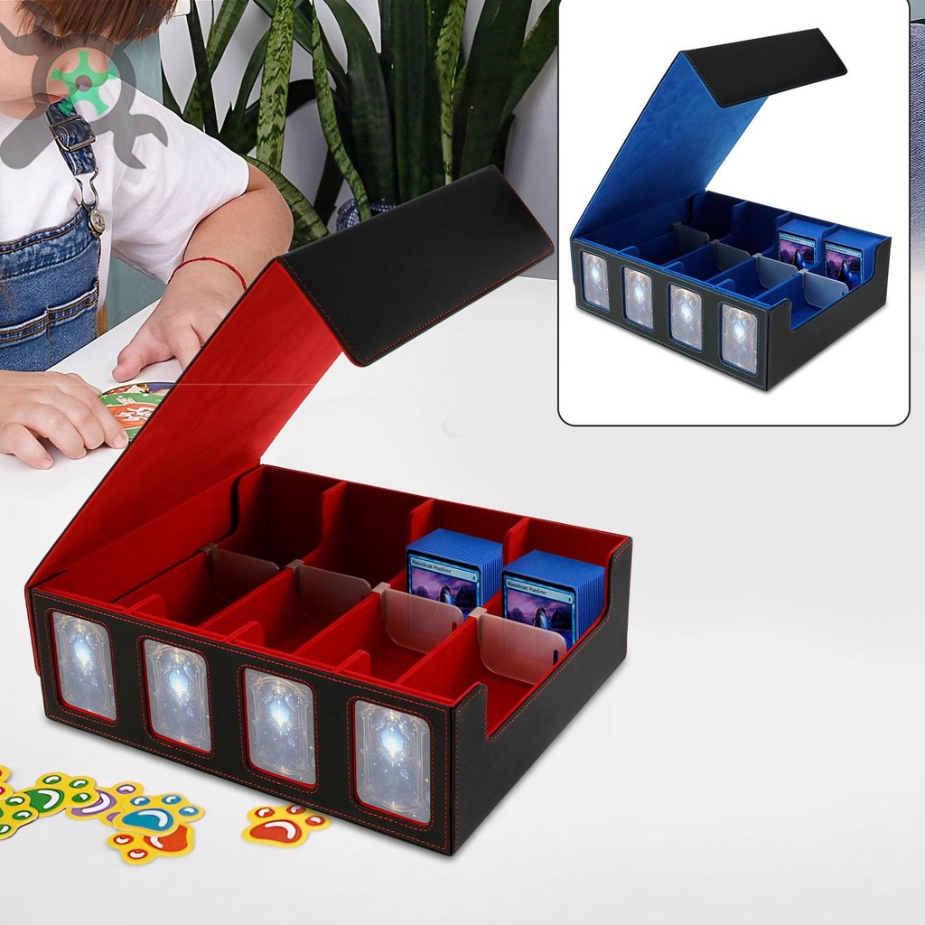 กล่องการ์ดเกมพร้อม Dividers และ Card Supporters Commander Card Deck ...