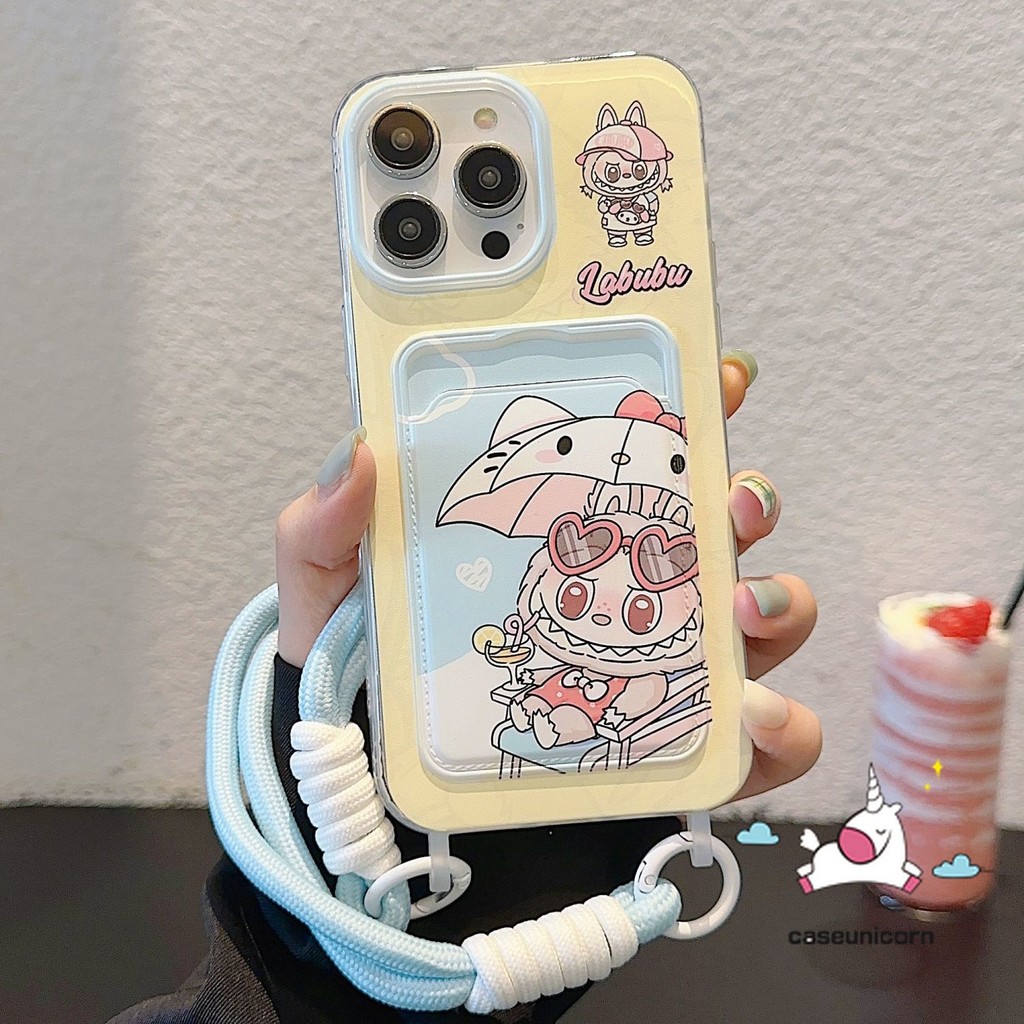 อินเทรนด์น่ารัก Labubu Candy สีสําหรับ IPhone 16 15 12 13 14 11 Pro Max ...