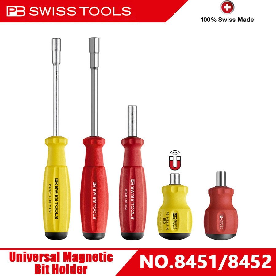 Pb SWISS TOOLS ESD Universal Magnetic Bit Holder พร้อม Strong Magnetic Quick Replacement ไขควง ...