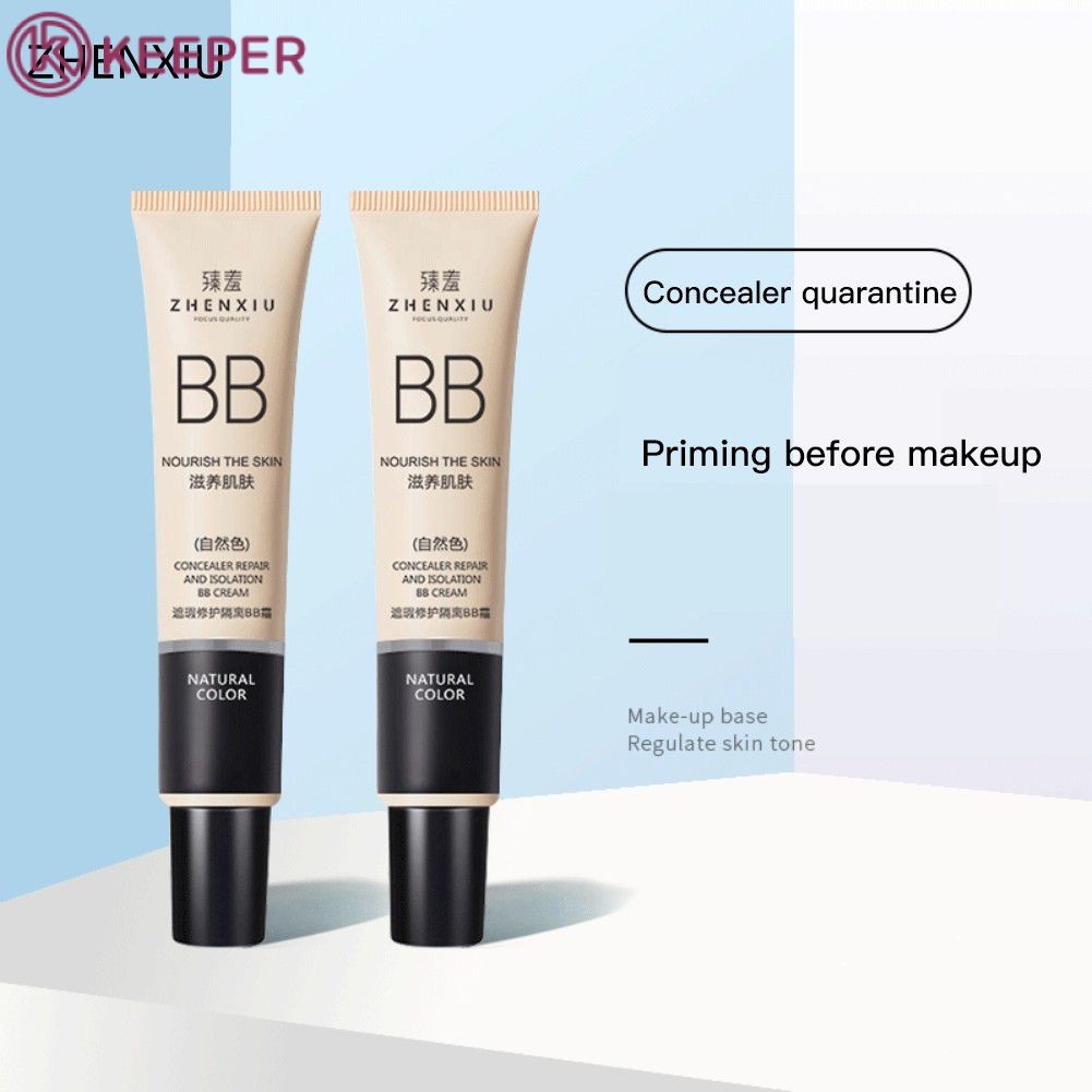 ZHENXIU Concealer Isolating BB Cream ครีมรองพื้นไร้รูพรุนที่ให้ความชุ่ม ...