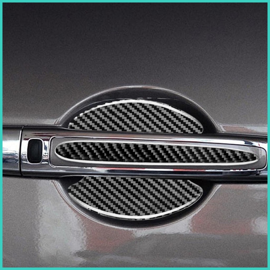 รถประตู Handle Protector 8X มือจับประตูถ้วยป้องกันสีดํายานยนต์อุปกรณ์ ...