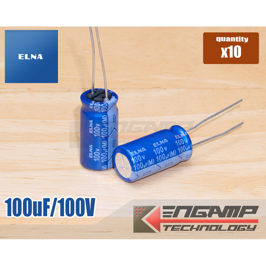 (10ตัว) [E-CAP] 100uF/100V 85C ELNA RE3 ขนาด 10x20mm P=5mm | Shopee ...