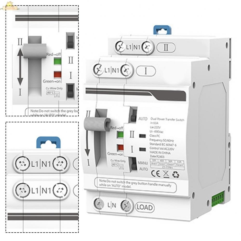 ATS Dual Power Switch ข้อมูลจําเพาะที่เชื่อถือได้ โหมดอัตโนมัติ 220V ...