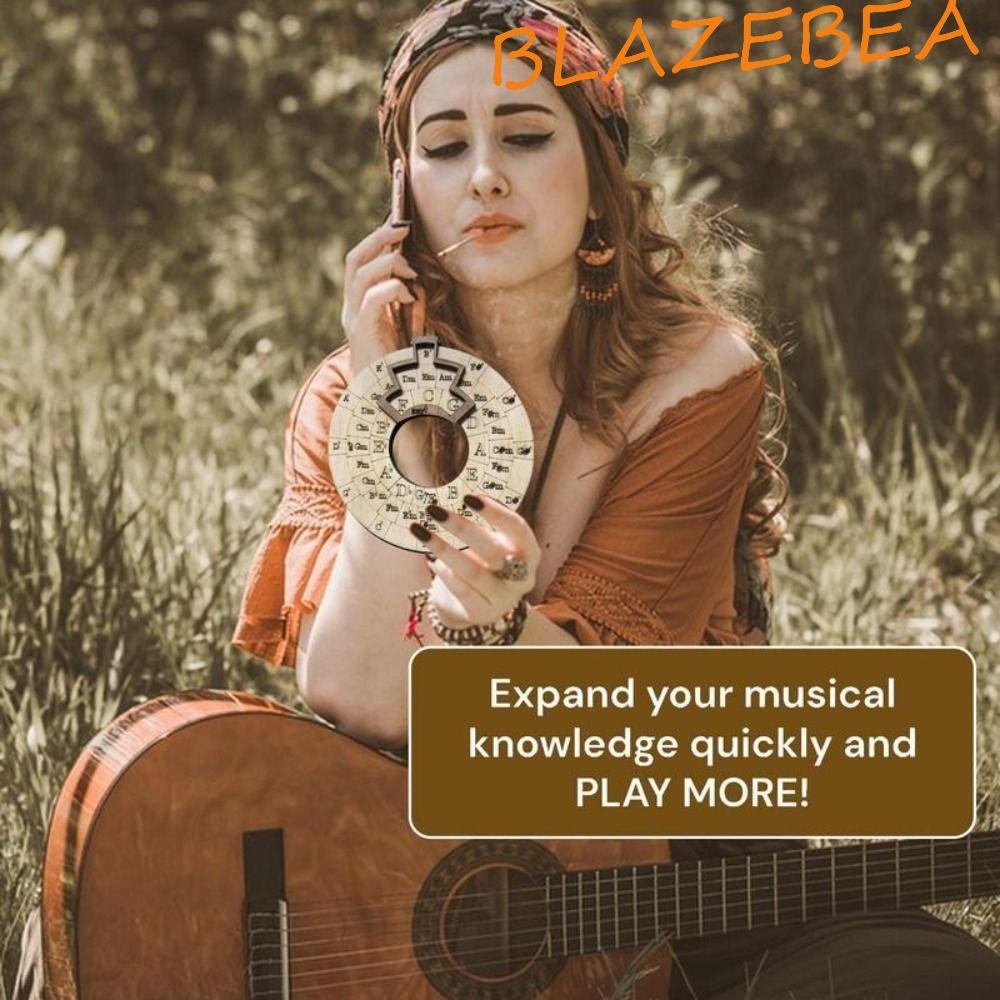 BLAZEBEA กีตาร์คอร์ดล้อ, วงกลมไม้ของล้อที่ห้าไม้ Melody เครื่องมือ, ล้อไม้กลมเพลงเครื่องมือ ...