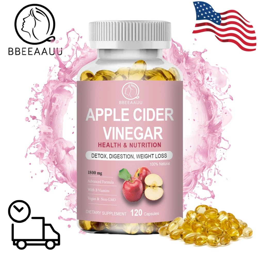 BBEEAAUU 1800mg Apple Cider Vinegar Capsules-ช่วยล้างพิษและย่อยอาหาร ...