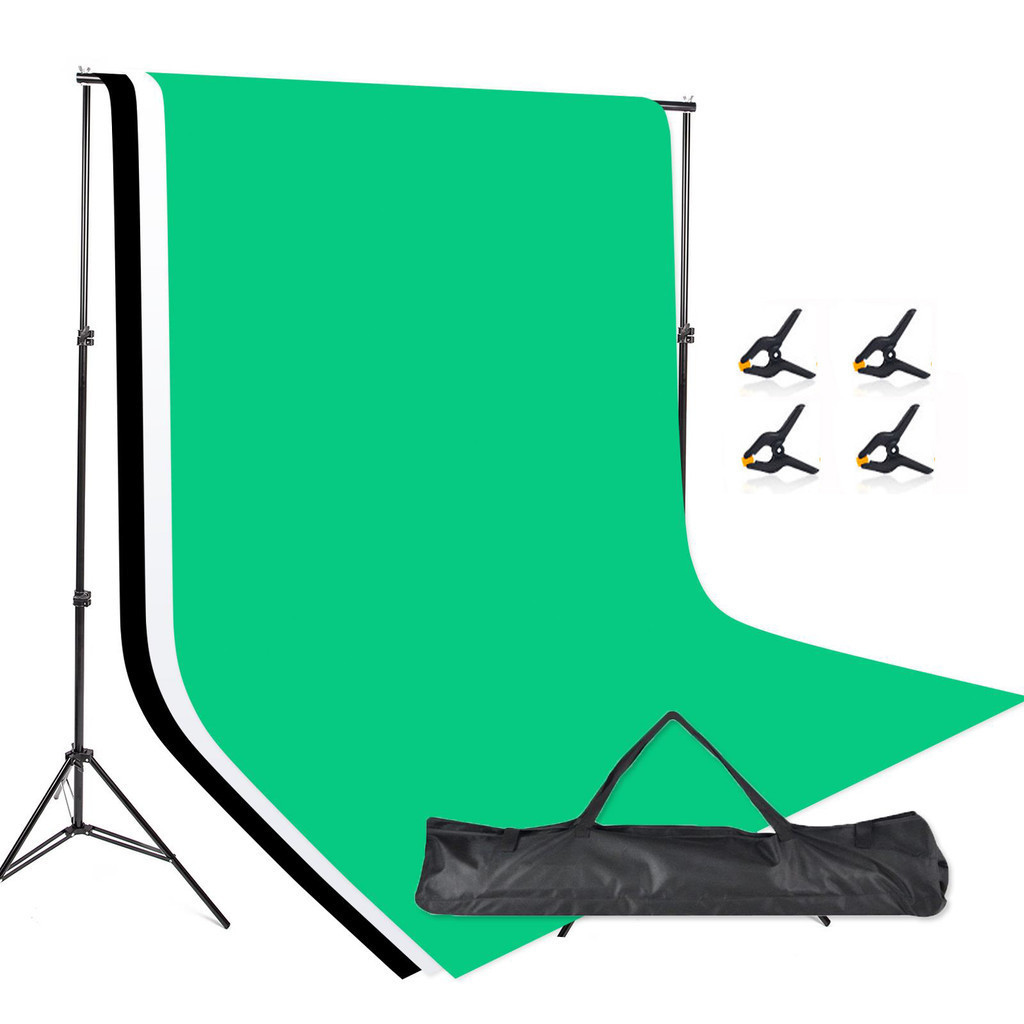 2x2m Background Studio Kit Backdrop Photo Support Stand Set 2x3m Black ...