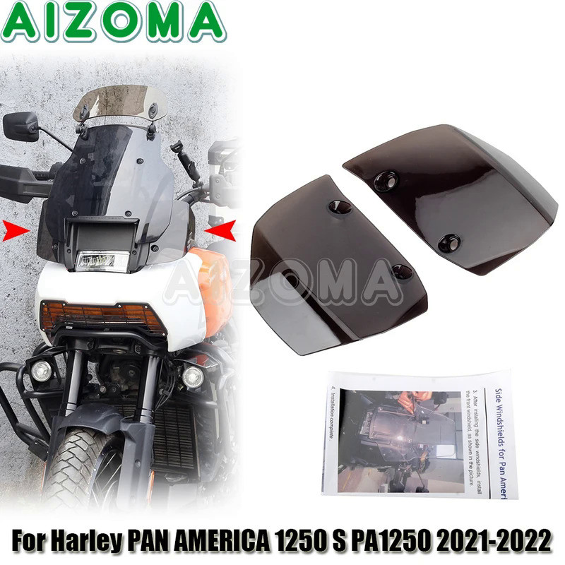 Motorcycles Side Widened Windshield Fairing Wind Screen For Harley Pan ...
