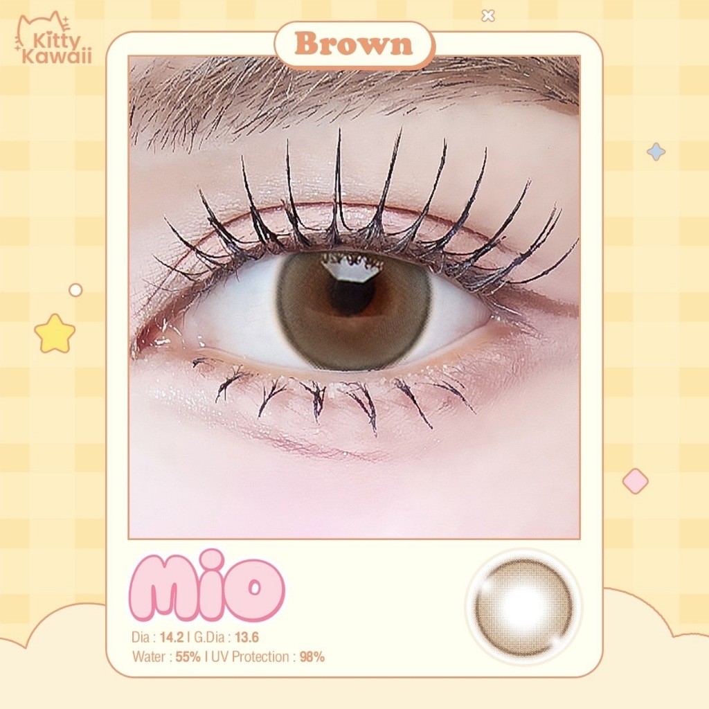 คอนแทคเลนส์[มินิ] Mio Brown / Gray (Kitty Kawaii) ☁️ มี อย.ไทย | Shopee ...