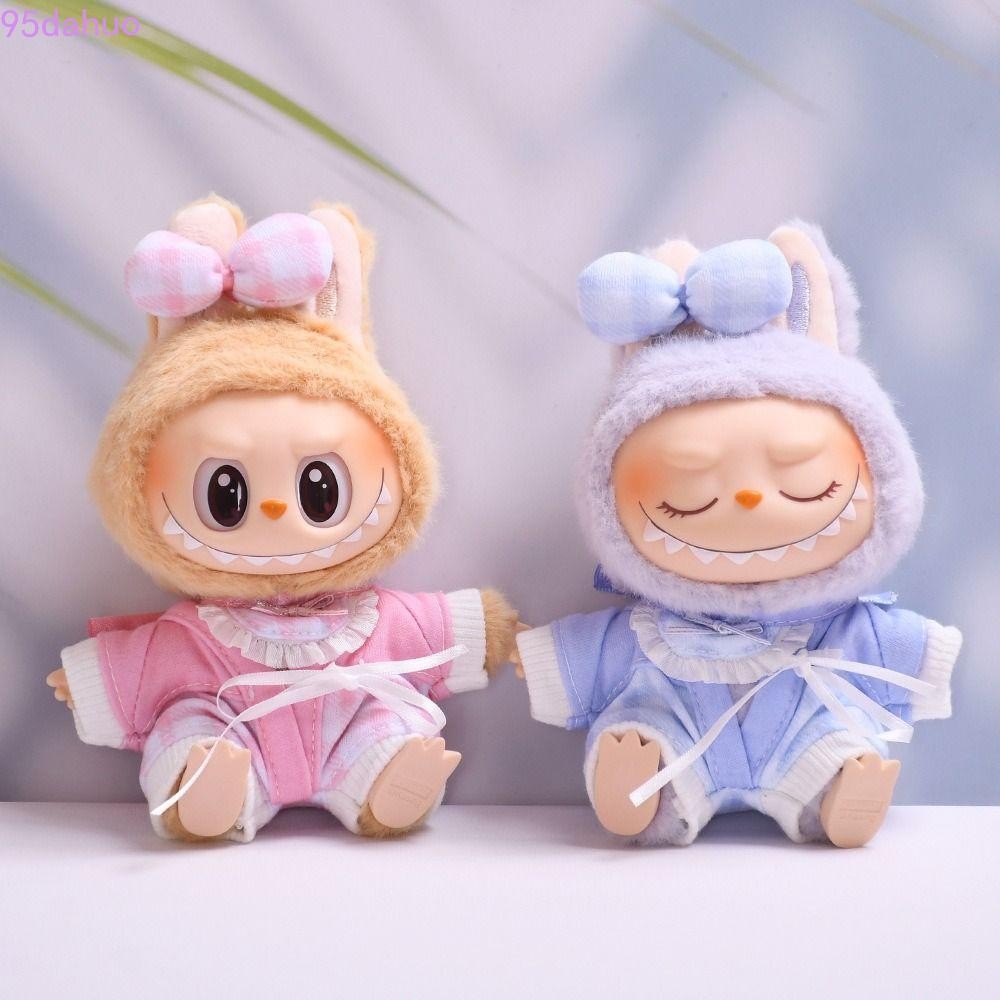 Dahuo นั่ง Party Labubu ชุดนอน, ผ้าไหม Bowknot 17 ซม. Labubu ตุ๊กตาเสื้อผ้า, ของเล่นอุปกรณ์เสริม ...