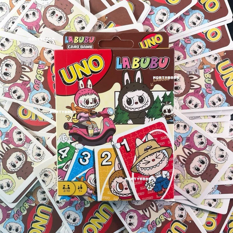 UNO LABUBU Card เกมส์ไพ่ การ์ดไพ่ อูโน่ บรรจุ 108 ใบ การ์ด ไพ่ | Shopee ...