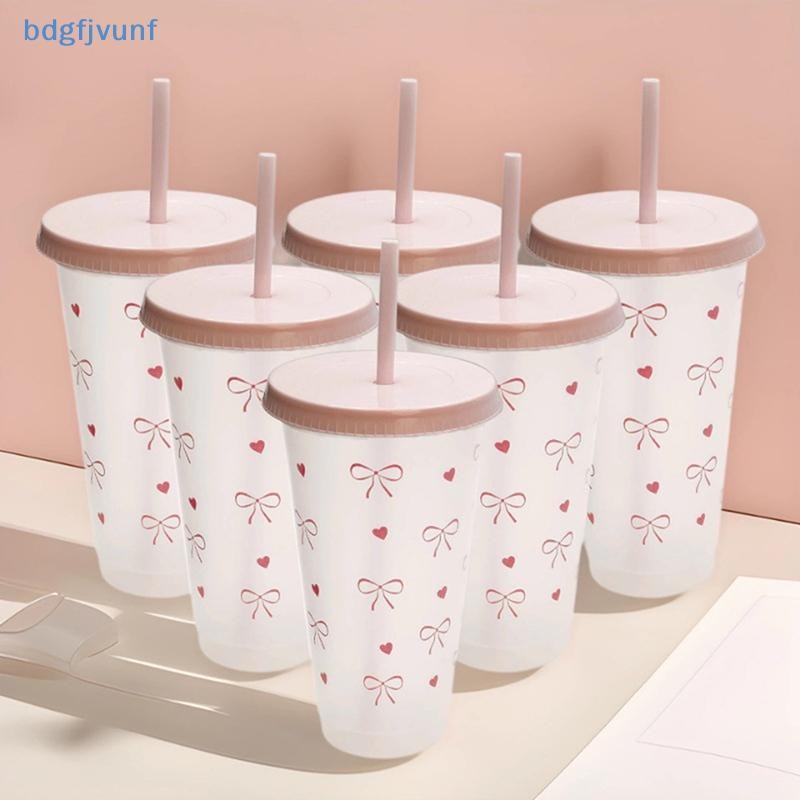 BDGF Kawaii ขวดน้ําความงาม Tumbler สําหรับกาแฟน้ําแข็งน้ําผลไม้ชาน่ารัก ...