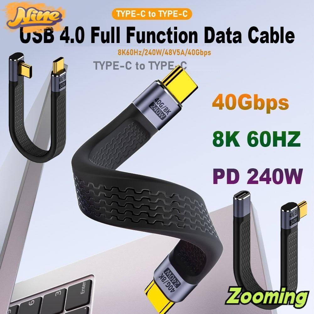 ZOOMING 40Gbps USB4.0, Fast Charging 8K 60HZ สาย USB C ถึง Type C, Professional E-Marker ชิป ...