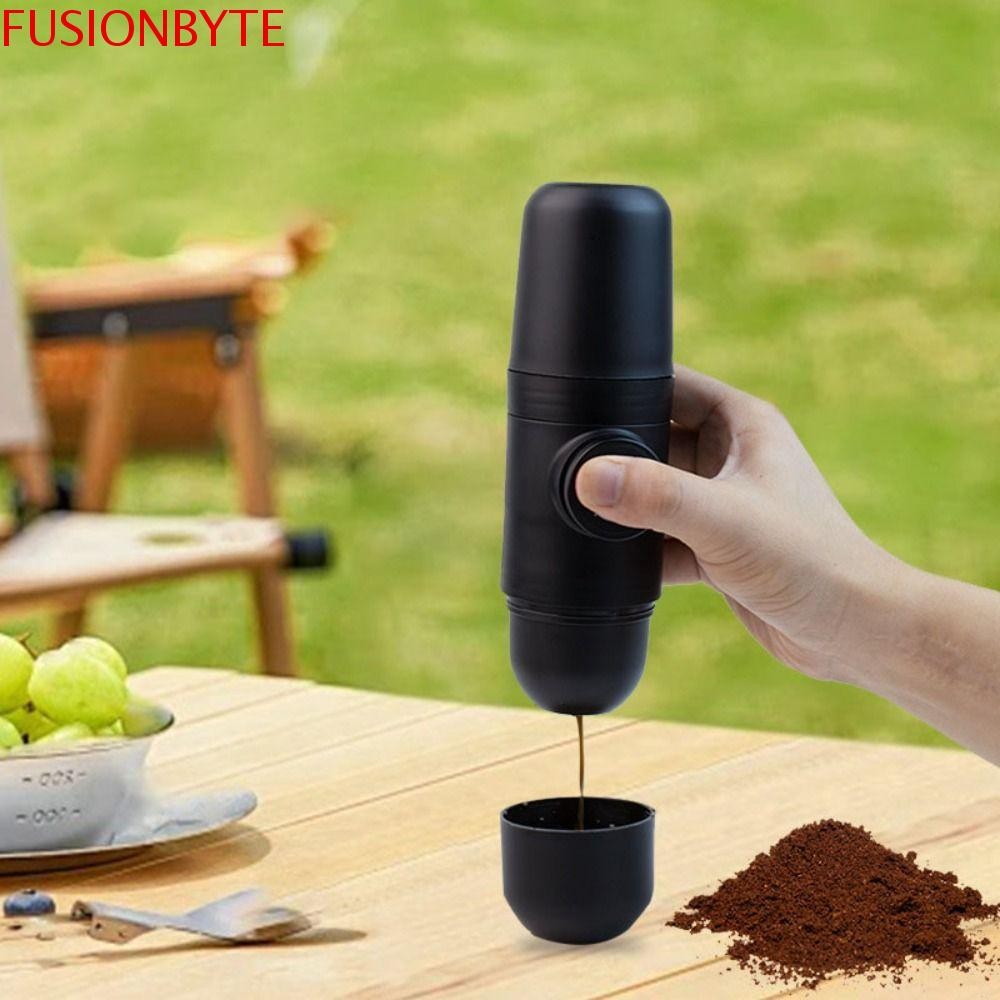 FUSIONBYTE เครื่องชงกาแฟเอสเปรสโซ, กาแฟท่องเที่ยวแบบกดด้วยมือด้วยมือด้วยมือด้วยมือ|Mini Black ...