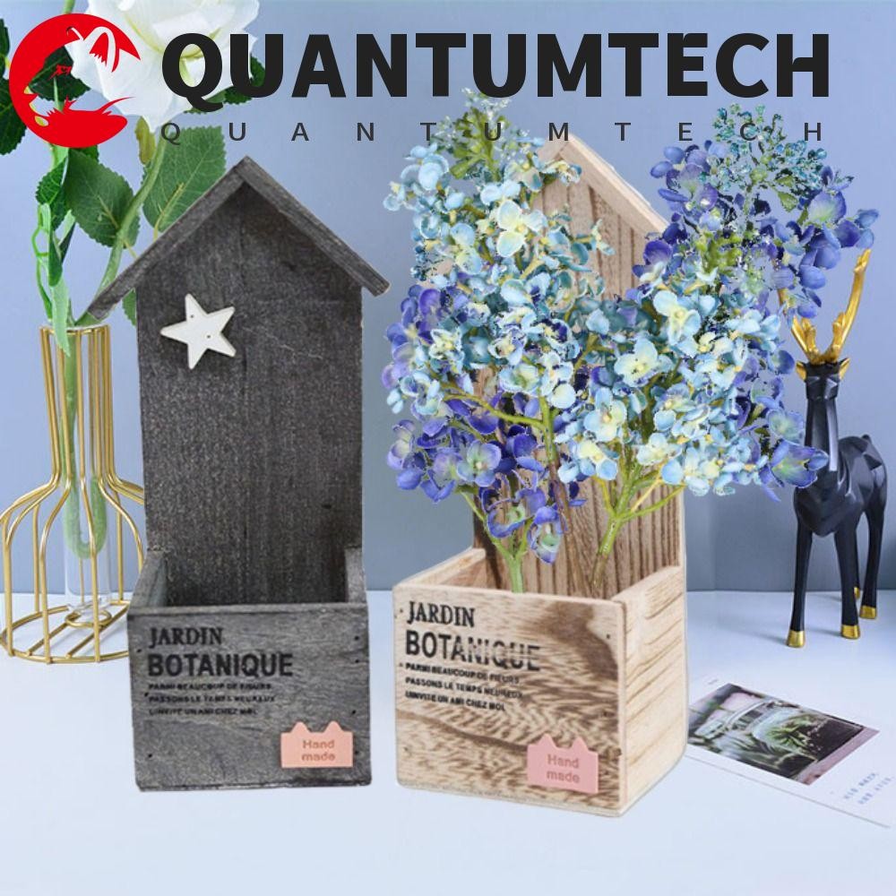 QUANTUMTECH กระถางดอกไม้, Vintage House รูปการจัดดอกไม้คอนเทนเนอร์,ตกแต่งบ้านไม้ Multi-Function ...