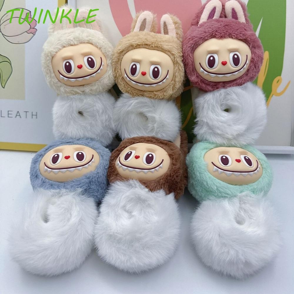 TWINKLE1 Labubu Slap Snap ตุ๊กตาของเล่น,สายรัดข้อมือ Fluffy Labubu ...
